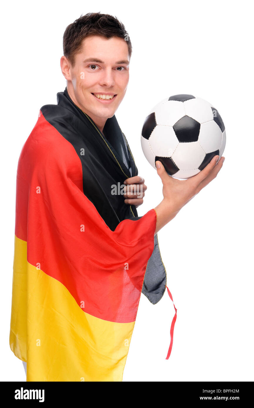 Full isolated studio picture from a german soccer fan Stock Photo - Alamy