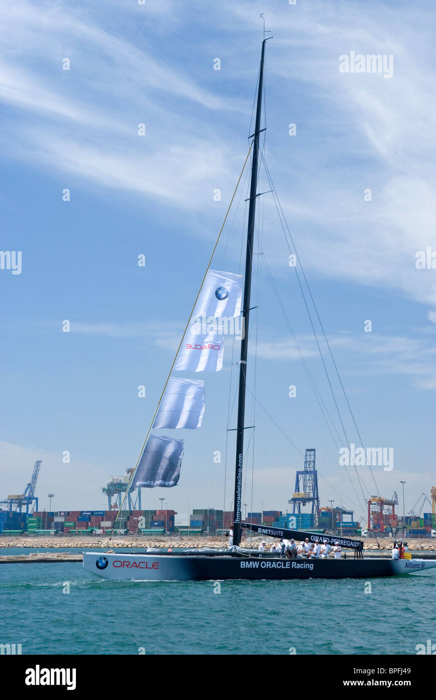 BMW Oracle Racing, Port America's Cup, Valencia, Spain Stock Photo - Alamy