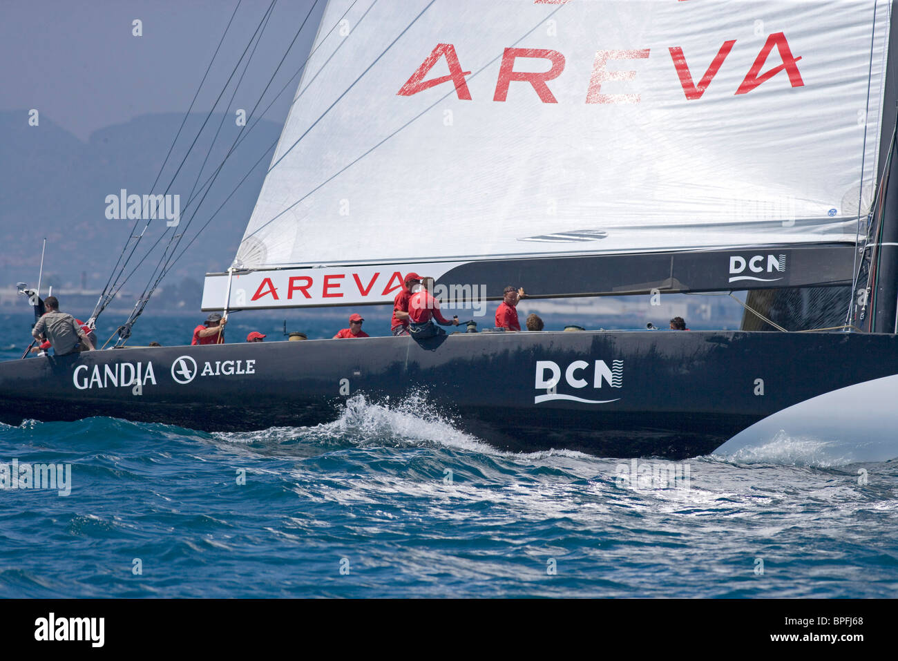 Areva Challenge, Port America's Cup, Valencia, Spin Stock Photo - Alamy