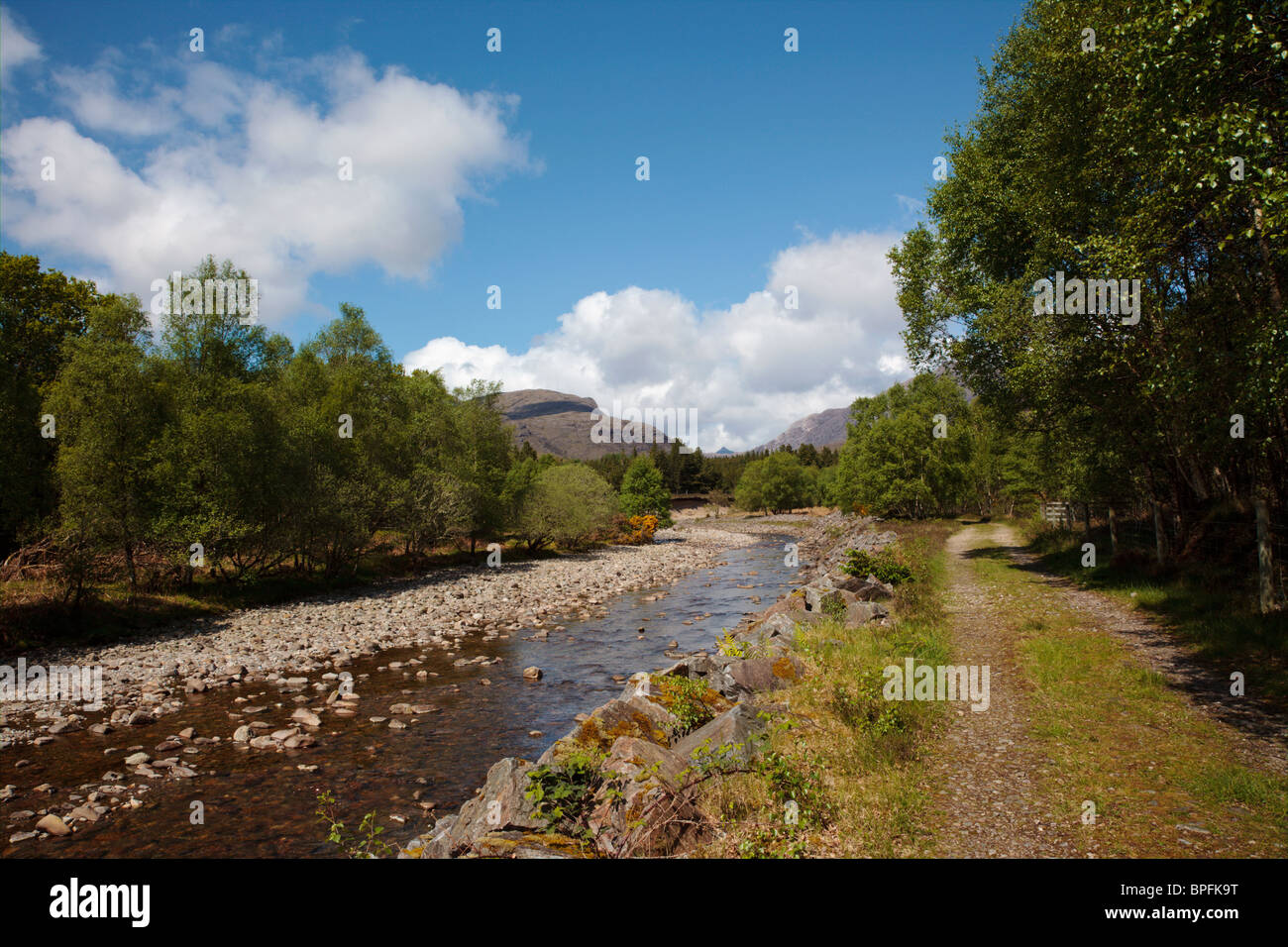 River Carron at Coulags Glencarron Wester Ross Scotland UK Stock Photo ...