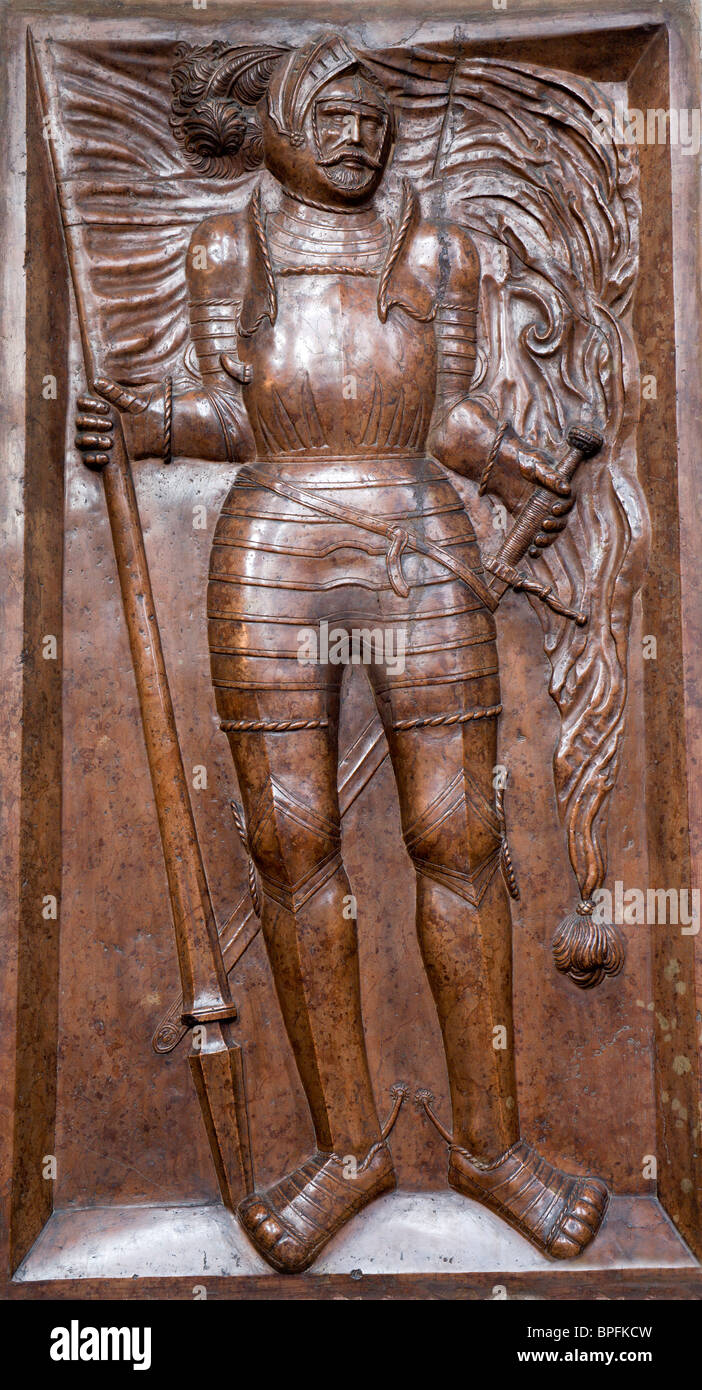 tomb of knight from Vienna church Stock Photo - Alamy