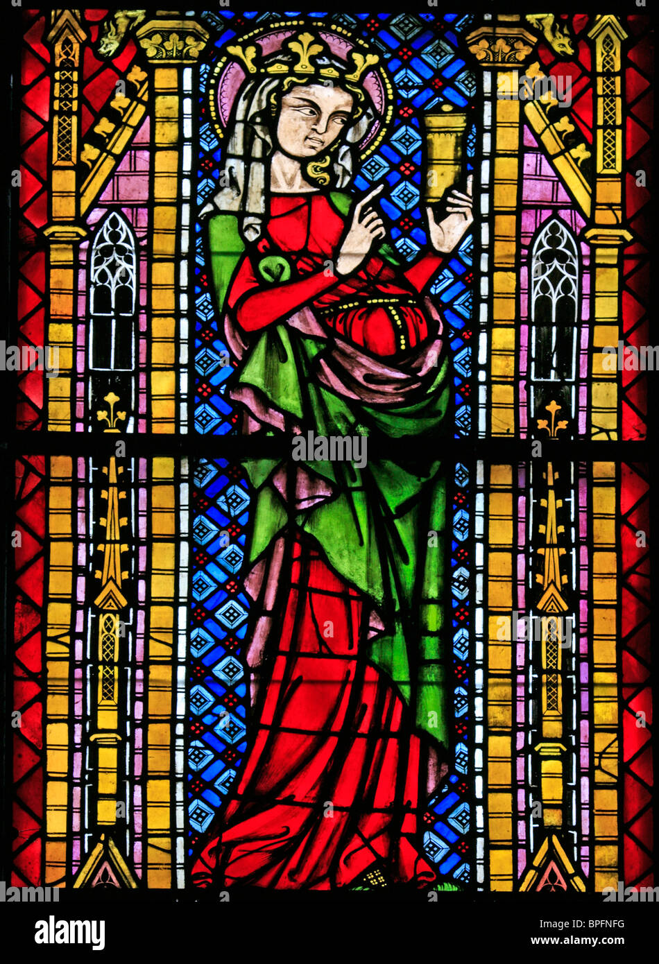 Saint barbara stained glass st hi-res stock photography and images - Alamy