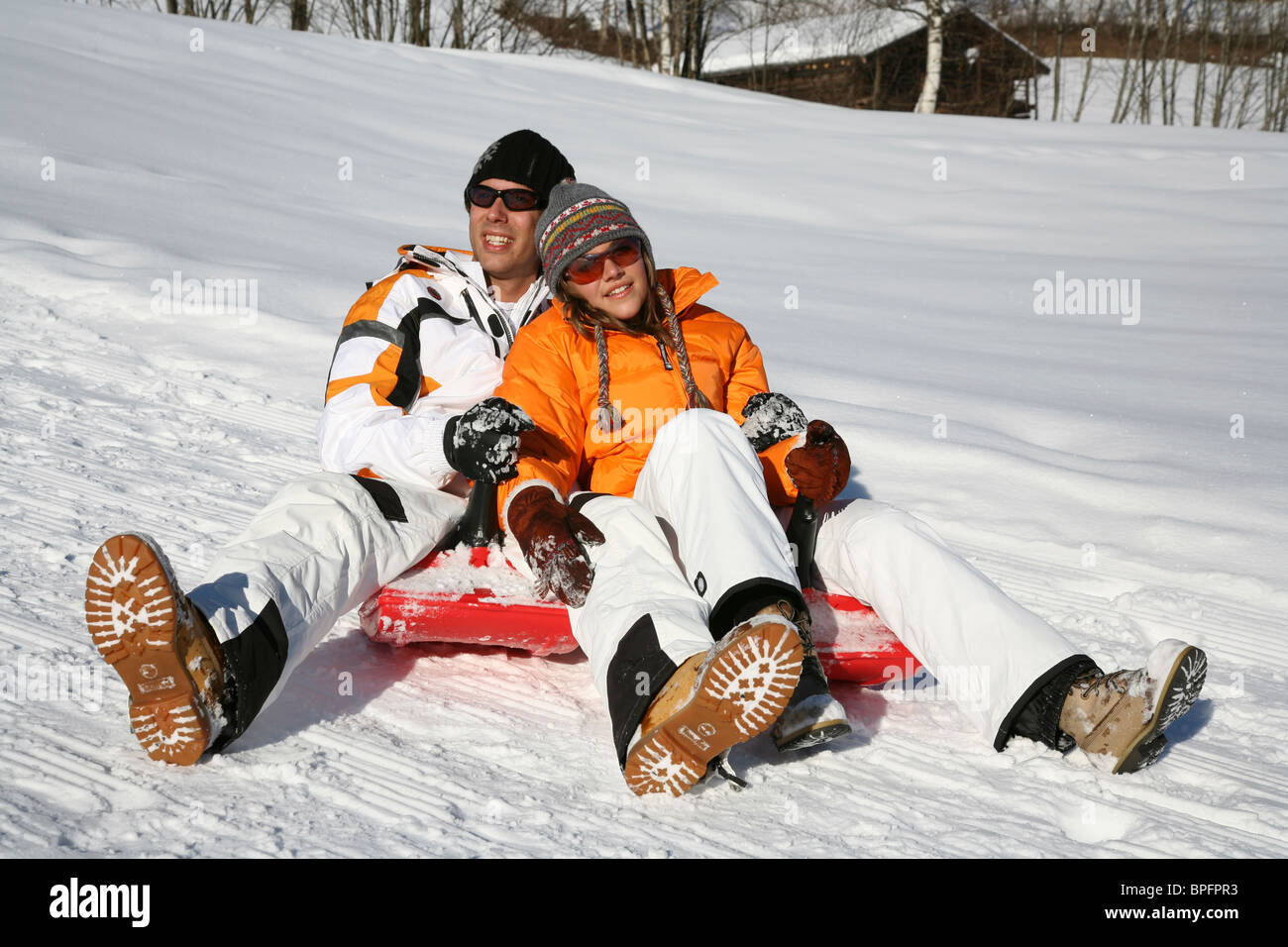Sledging, Winter Sports, Austria Stock Photo - Alamy