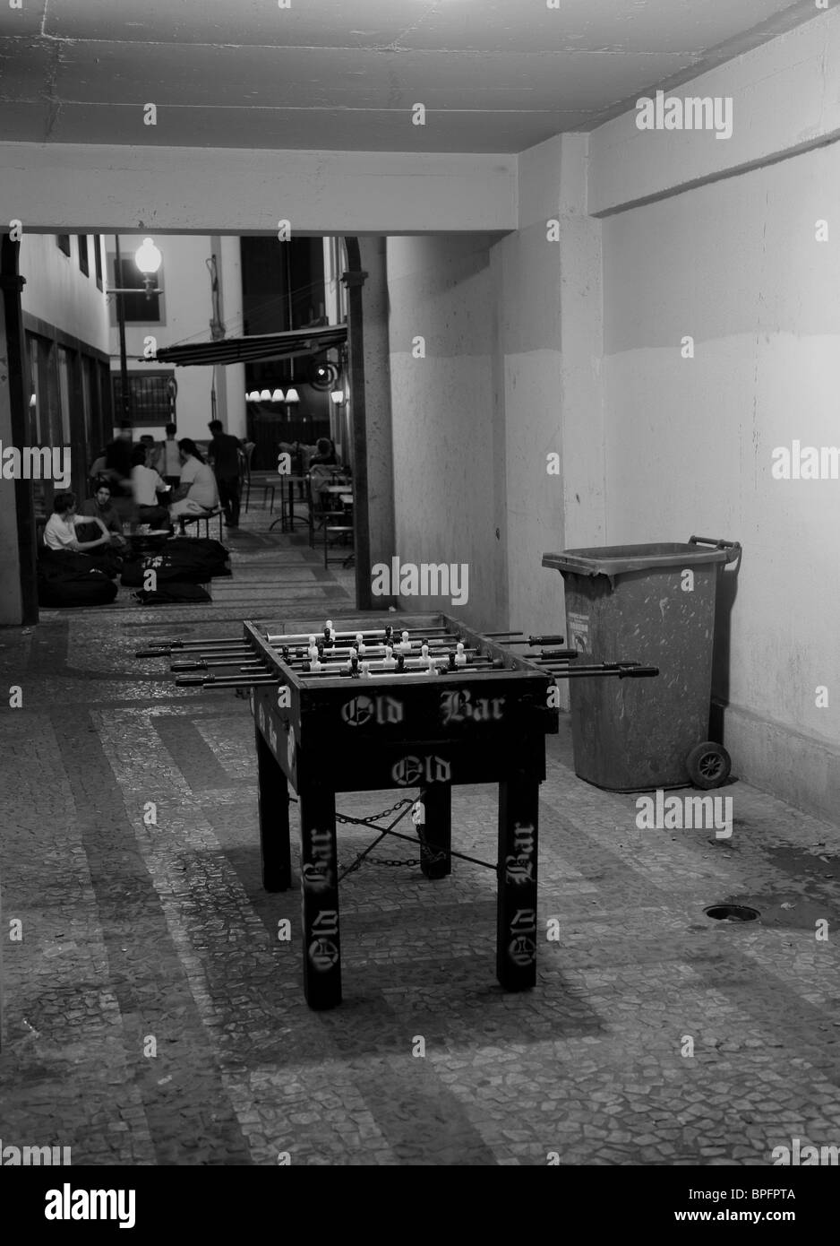 Old table soccer Black and White Stock Photos & Images - Alamy