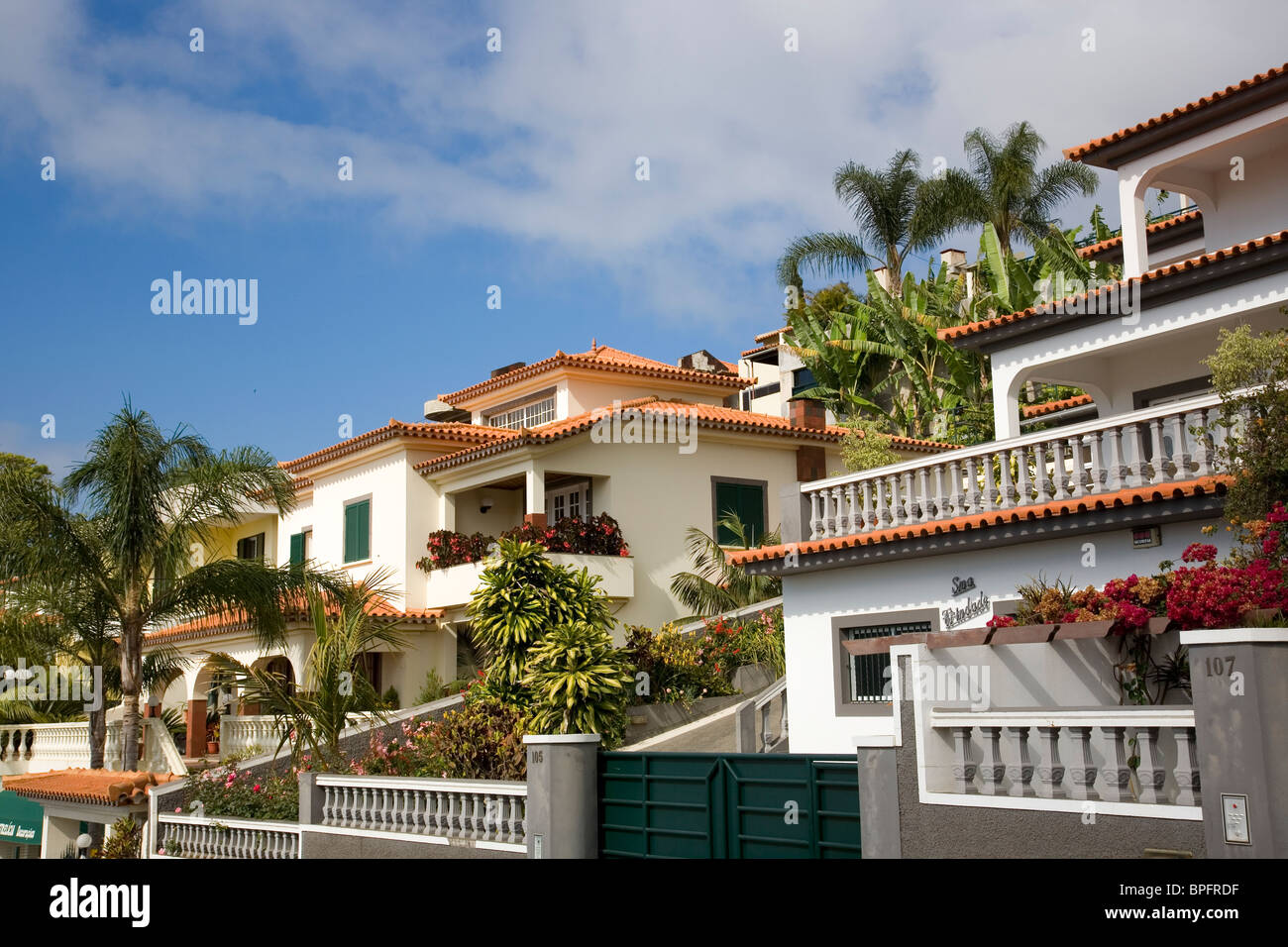 Homes in Funchal Stock Photo - Alamy