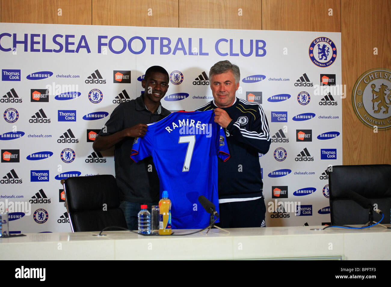 Brasilian footballer, RAMIRES makes his debut for the media at Chelsea ...