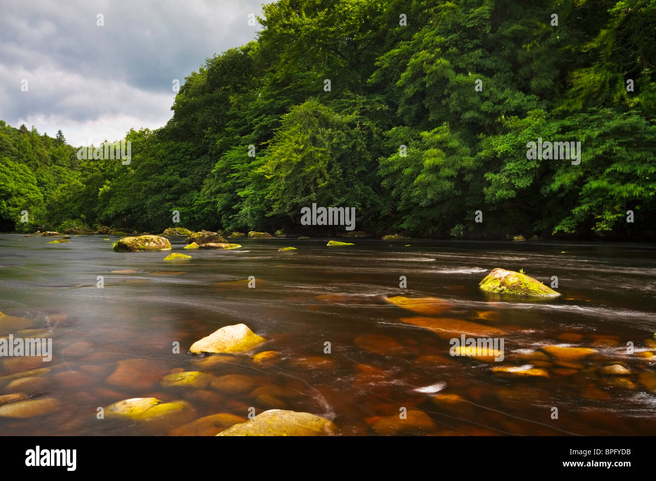 The River Tees between Cotherstone and Barnard Castle near the route of ...