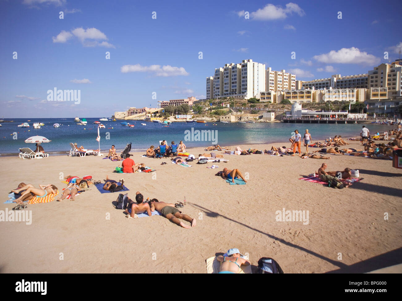 St George's Bay, Malta Stock Photo - Alamy