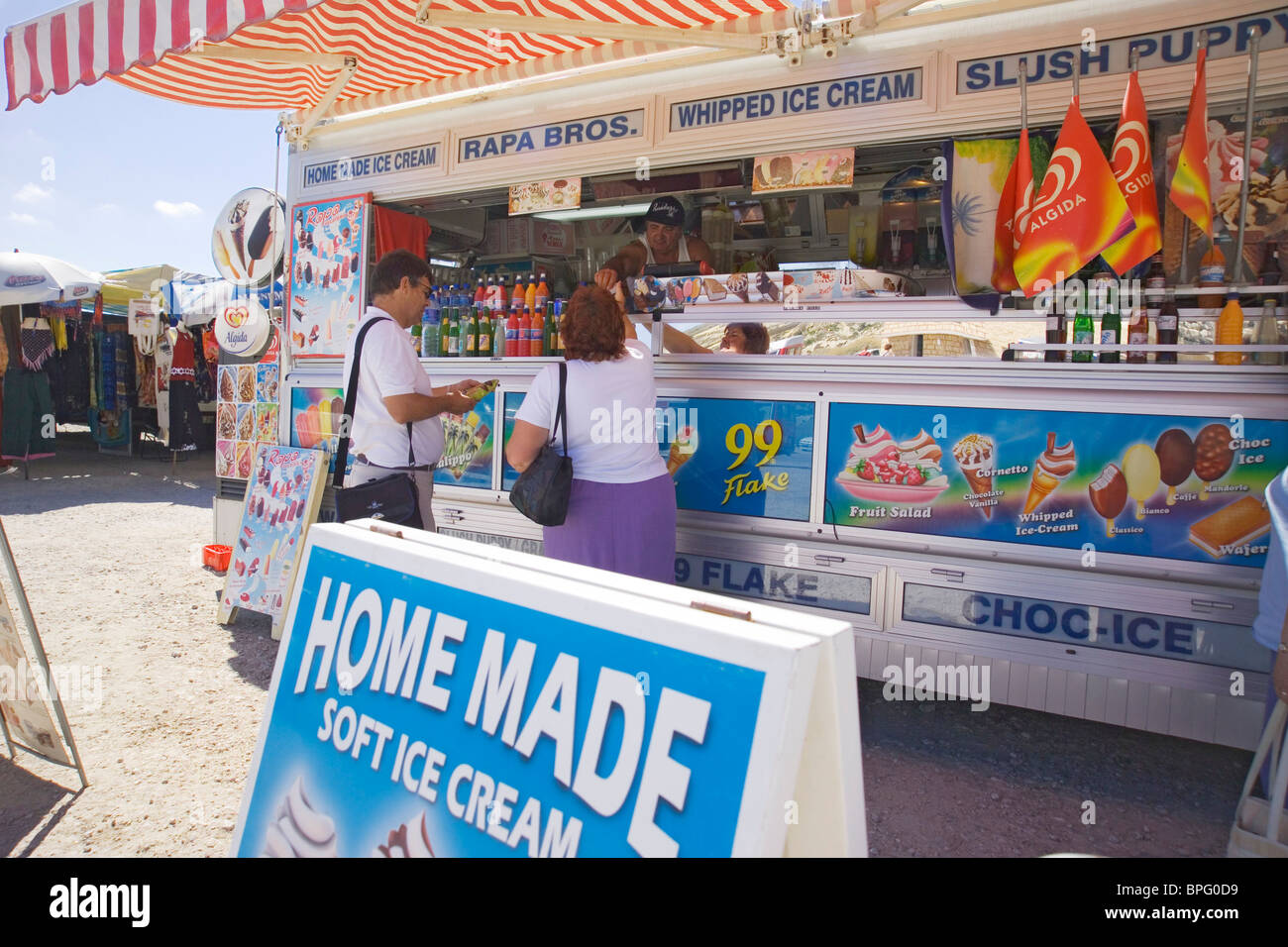 Ice Cream Seller, Gozo, Malta Stock Photo - Alamy