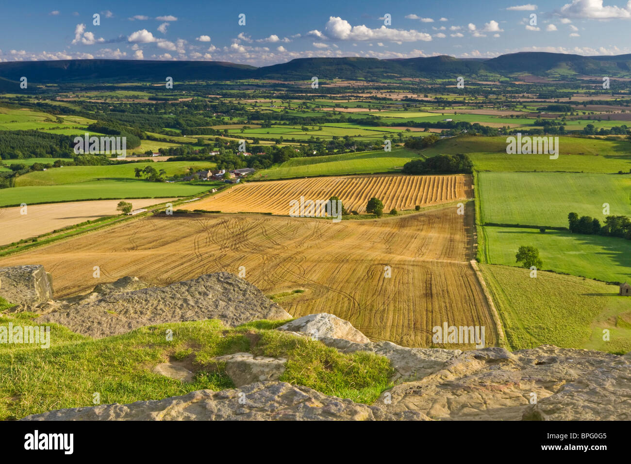 The view from Roseberry Topping looking south toward the Cleveland ...