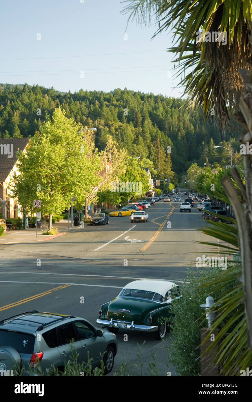 Lincoln Avenue in Calistoga, Napa Valley, California Stock Photo - Alamy