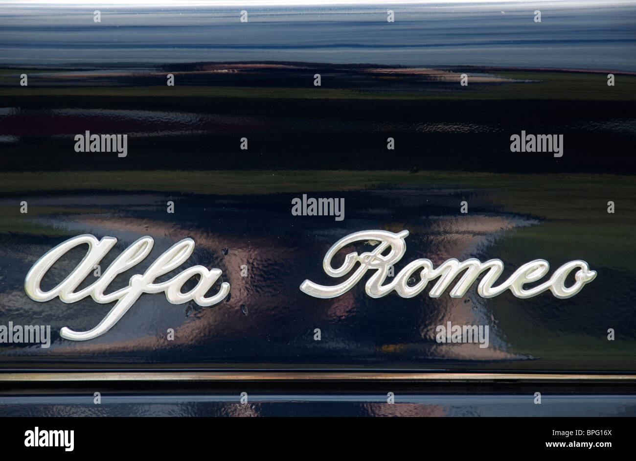 Close-up view of an Alfa Romeo classic car, England, UK Stock Photo - Alamy