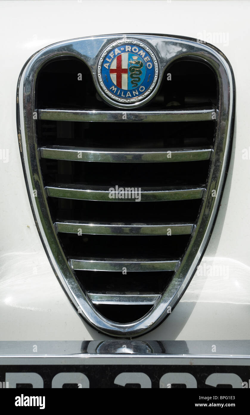Close-up view of an Alfa Romeo classic car, England, UK Stock Photo - Alamy