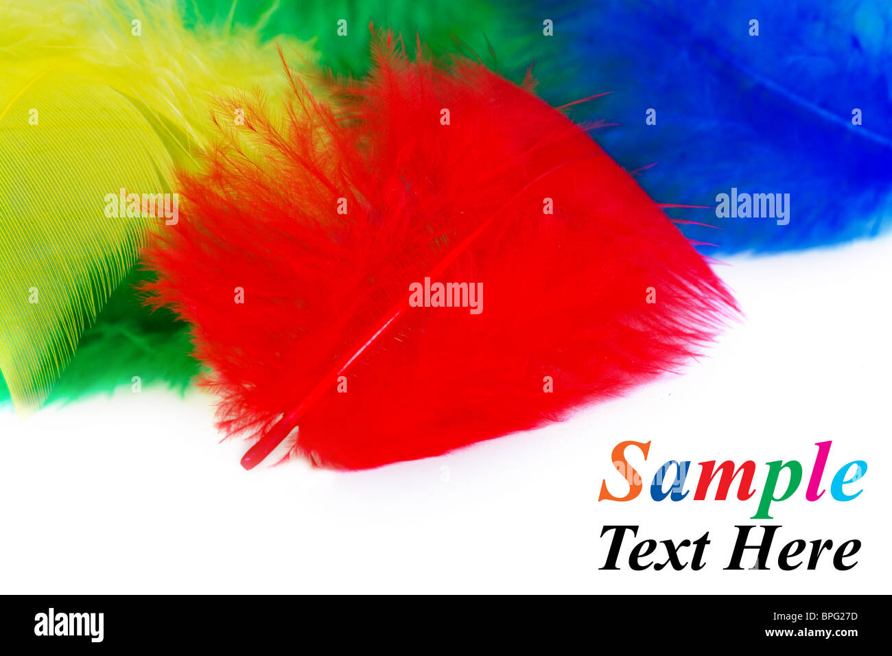 Fluffy blue red feathers hi-res stock photography and images - Alamy