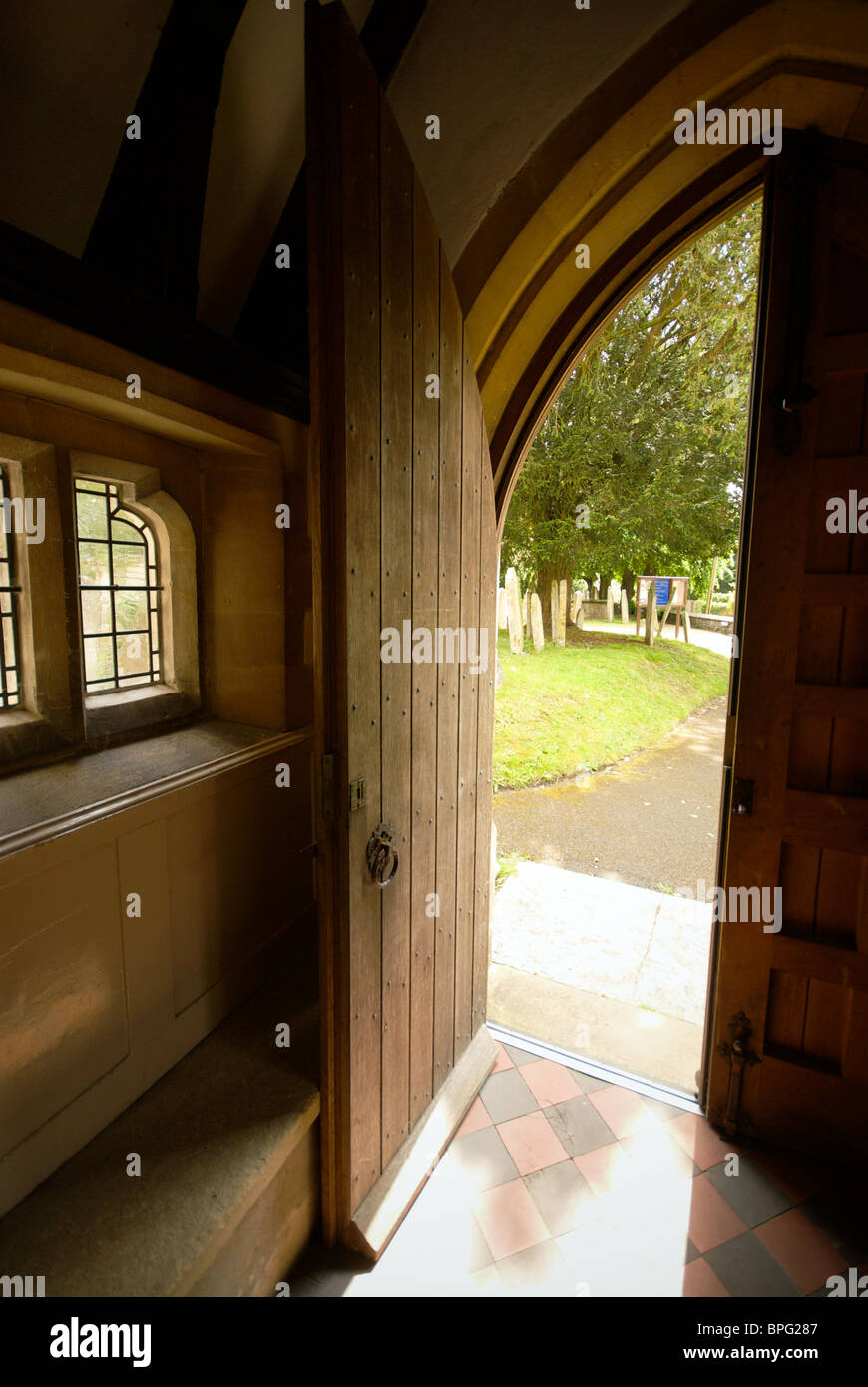 Eling Parish Church Hampshire UK Porch Stock Photo - Alamy