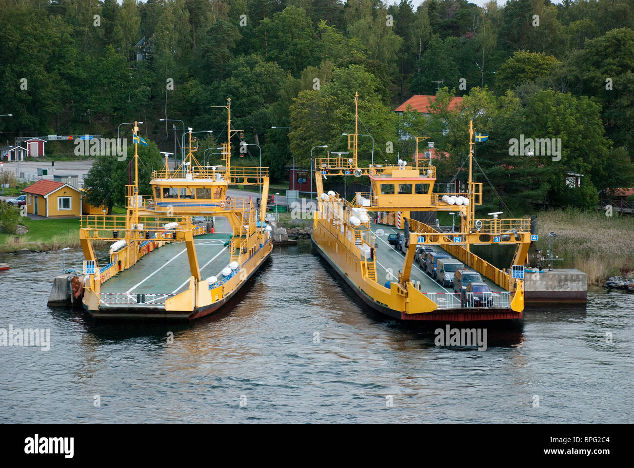 Two Bay Ferries Transporting Cars, Traffic Stock Photo - Alamy