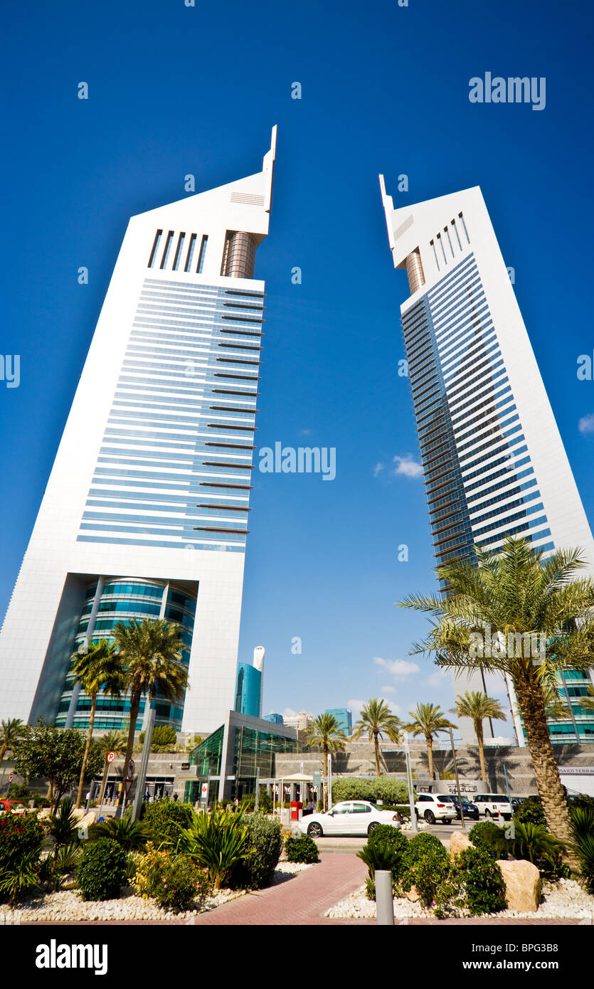 The Emirates Towers on Sheikh Zayed Road in the financial centre of ...