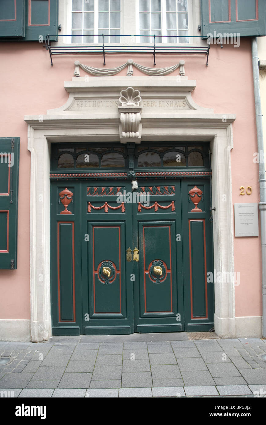 The front doors to Beethoven's birth house in Bonn, Germany Stock Photo ...