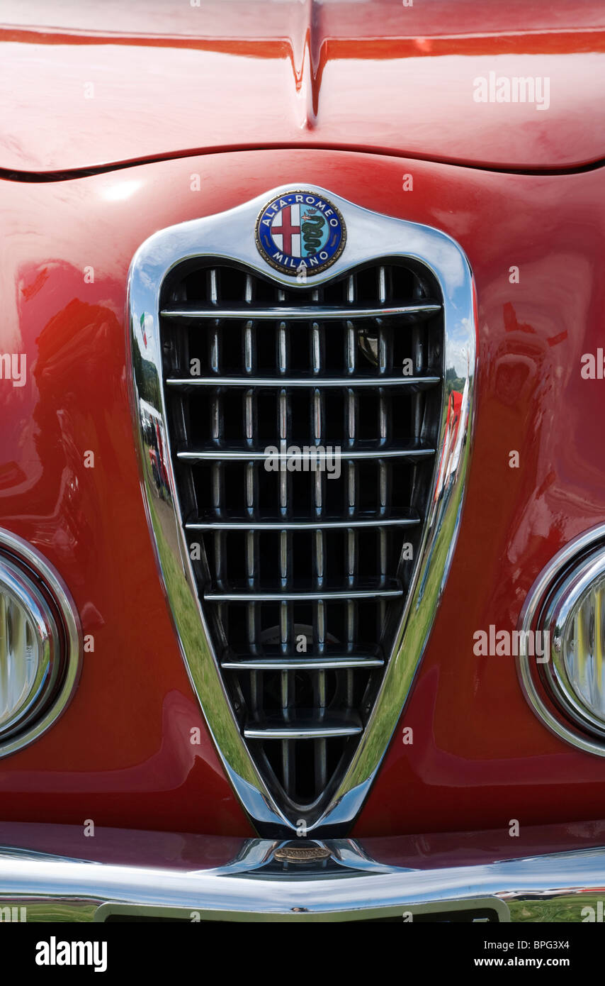 Close-up view of an Alfa Romeo classic car, England, UK Stock Photo - Alamy