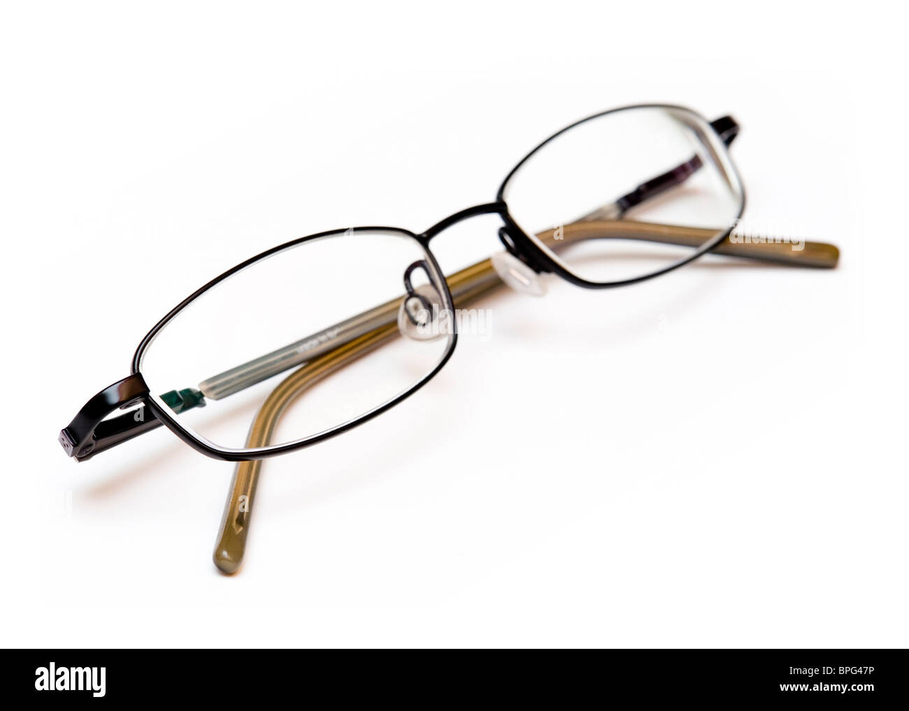 modern thin glasses with black finish metal frame Stock Photo - Alamy