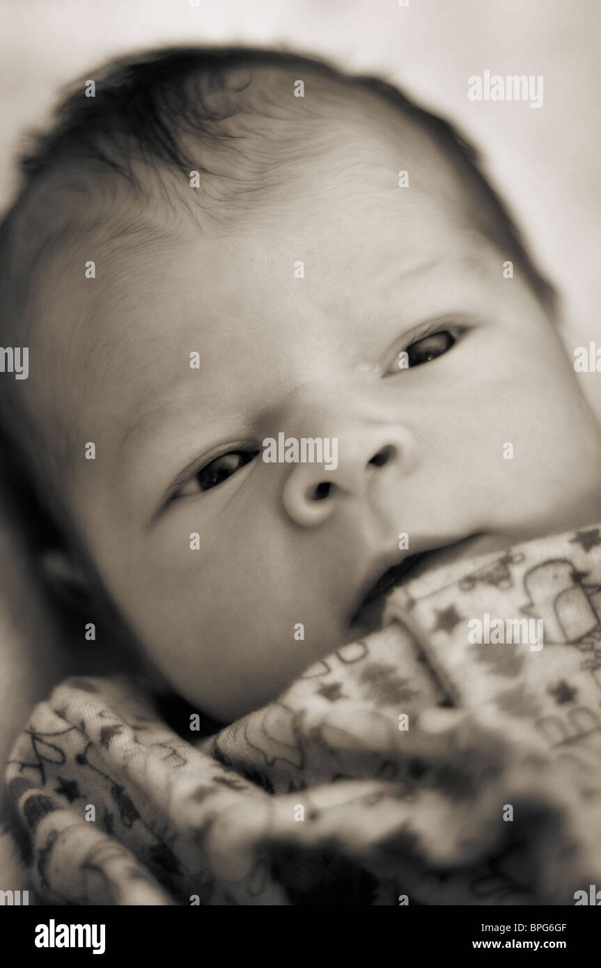One week old baby Stock Photo - Alamy