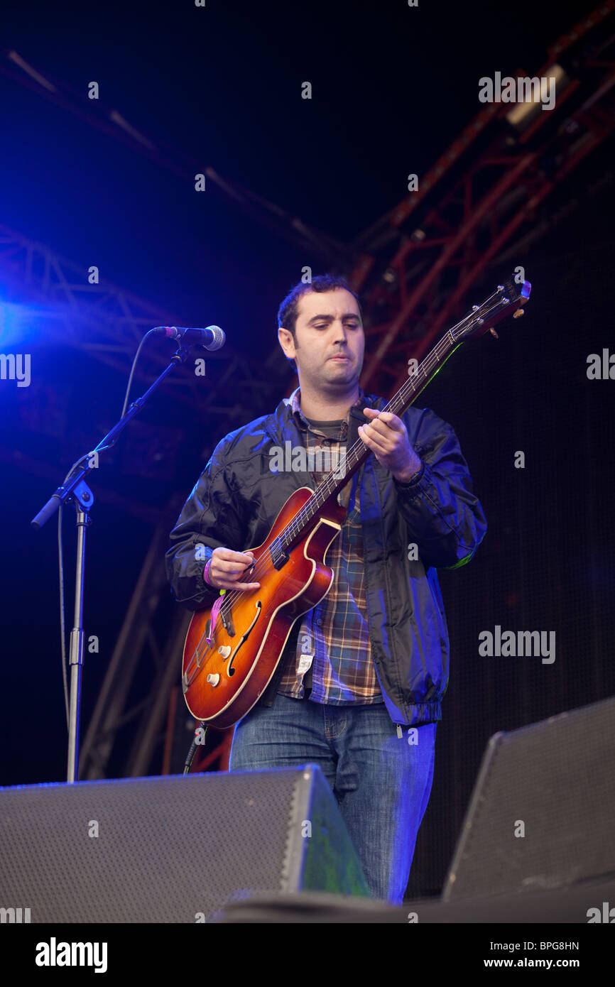 El Goodo playing at the Green man festival 2010, Wales, U.K Stock Photo ...