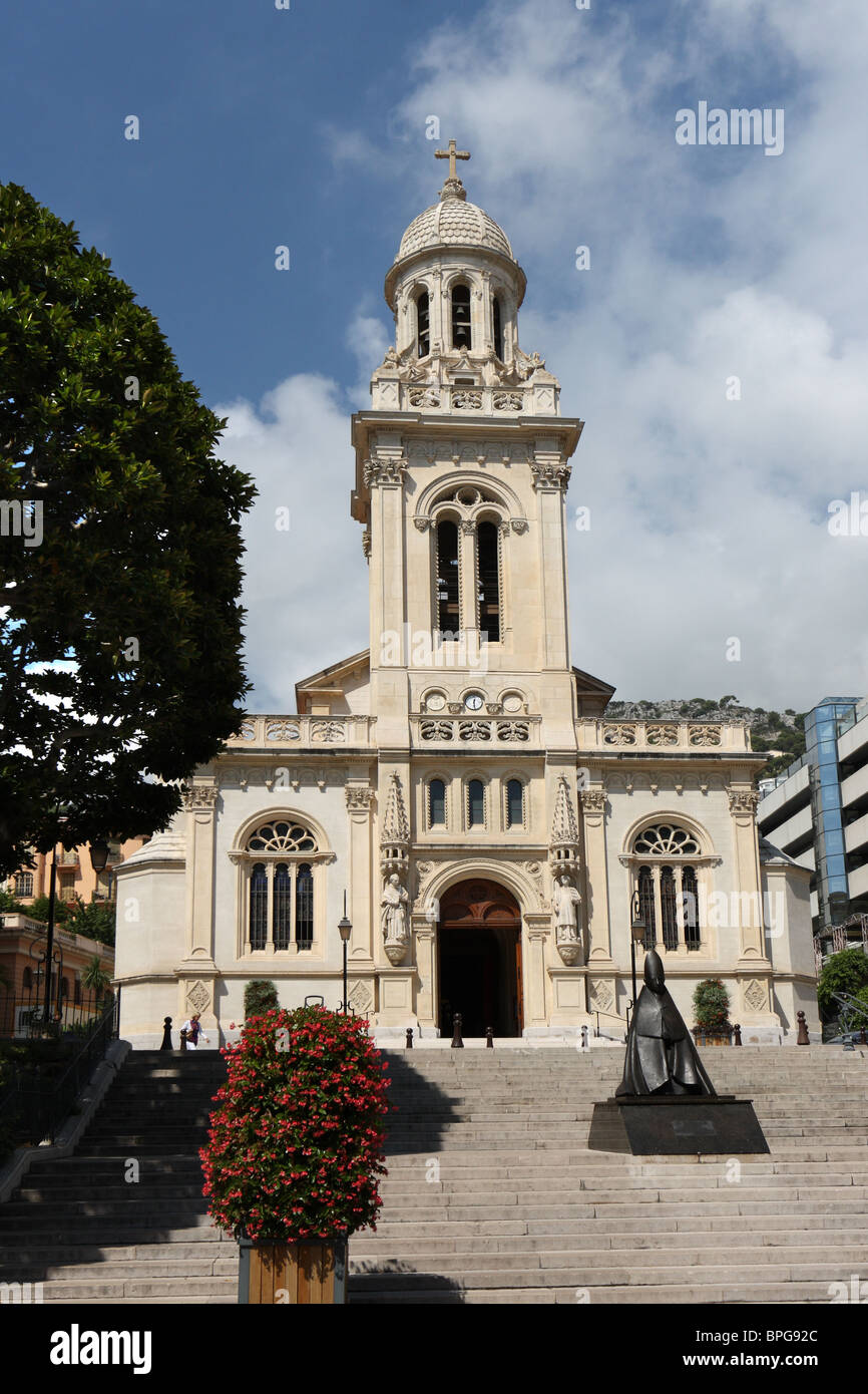 The Church of St. Charles, Monte Carlo, Monaco, Cote d'Azur, France ...