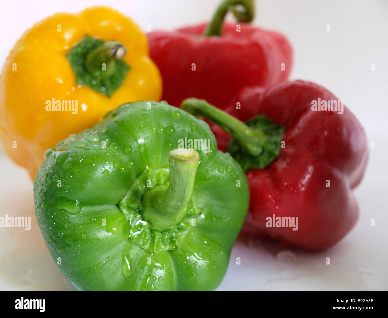 Yellow, Red and green capsicums Stock Photo - Alamy