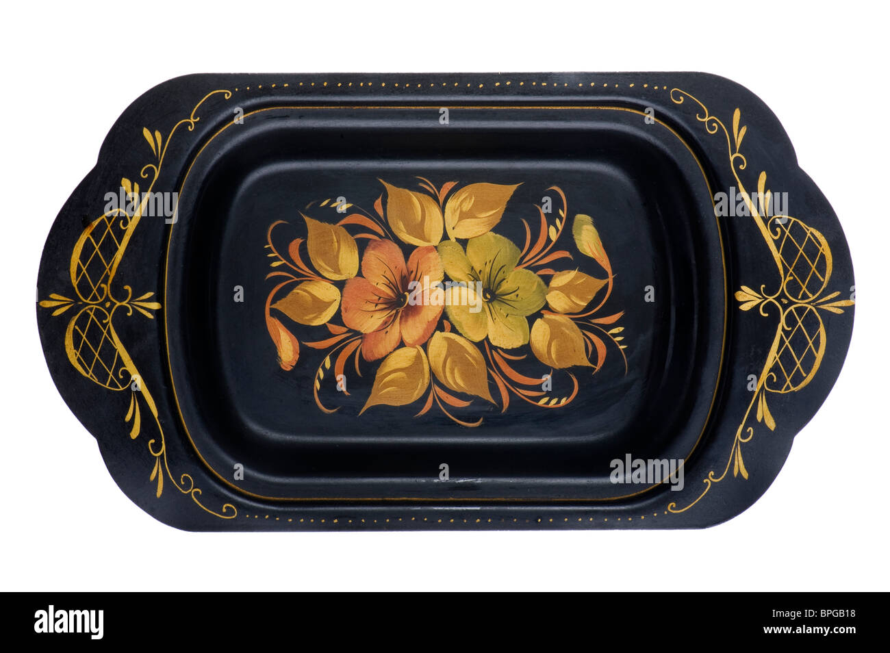 object on white - tray close up Stock Photo - Alamy