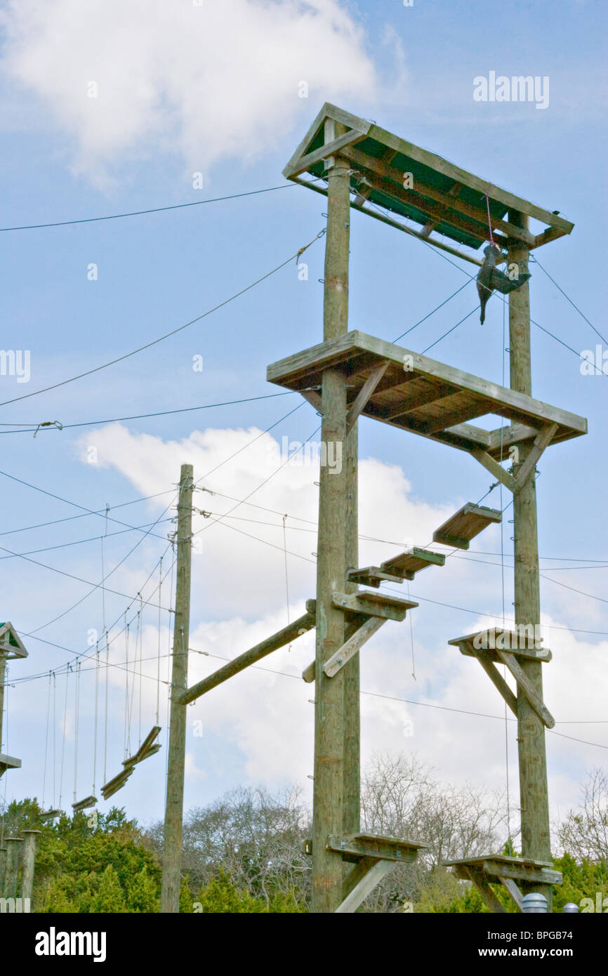 Confidence course tower rigging hi-res stock photography and images - Alamy