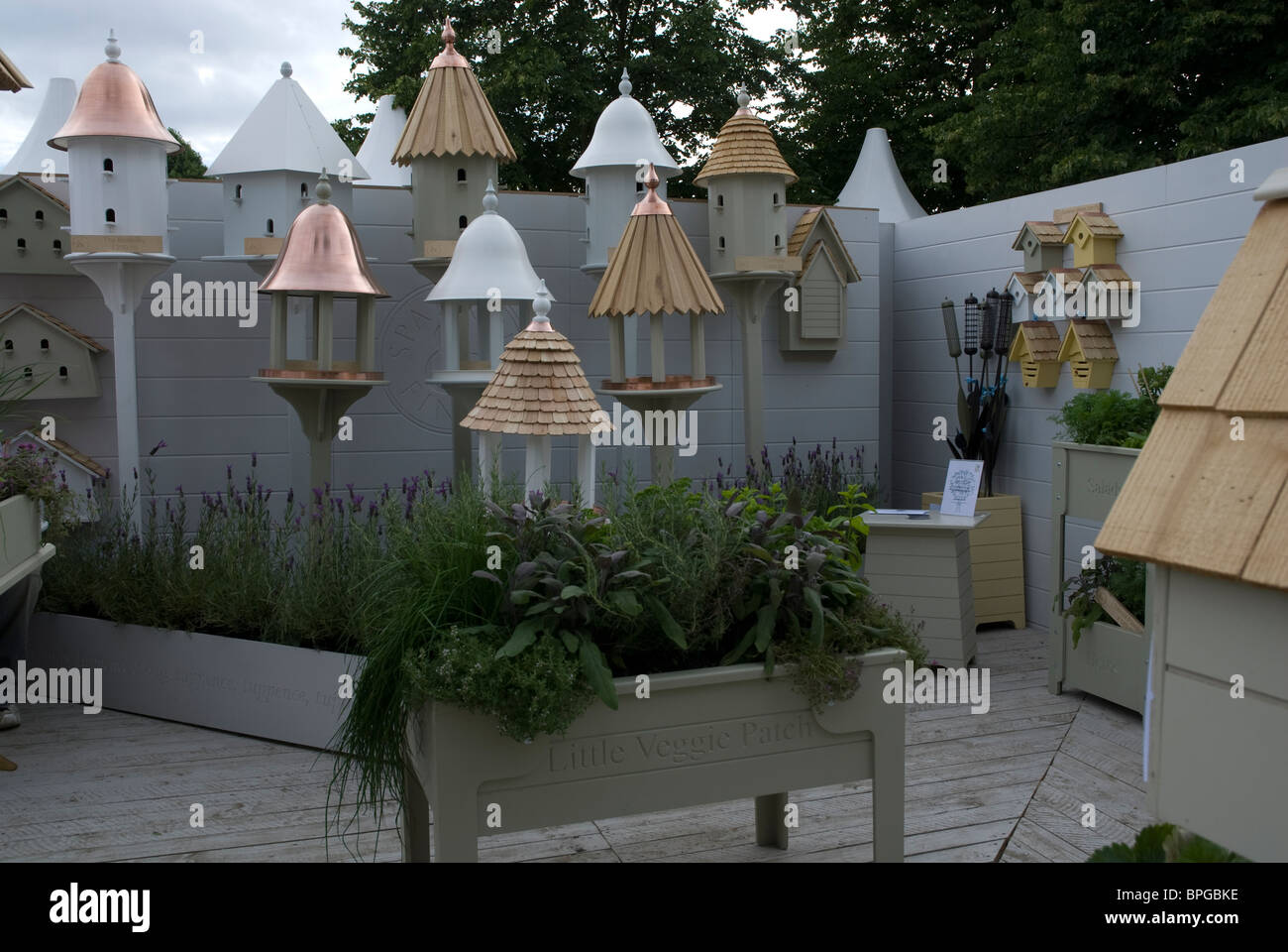 Dovecotes for sale at a stall at the Hampton Court Flower Show England ...