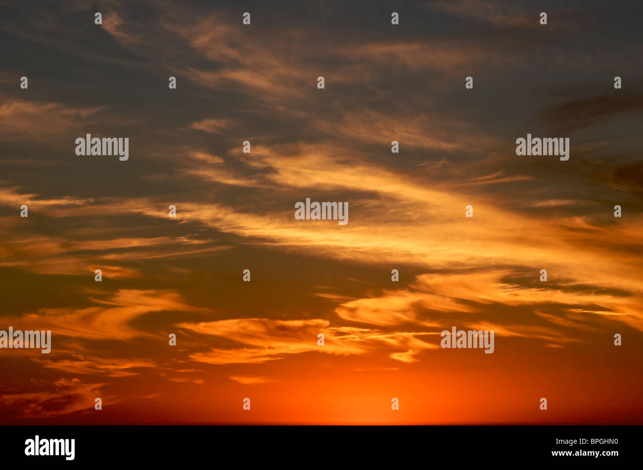 Firey sky at sunset Victoria Australia Stock Photo - Alamy
