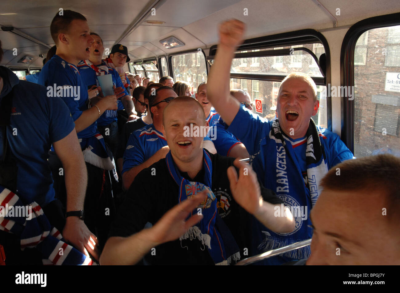 Rangers supporters bus hi-res stock photography and images - Alamy