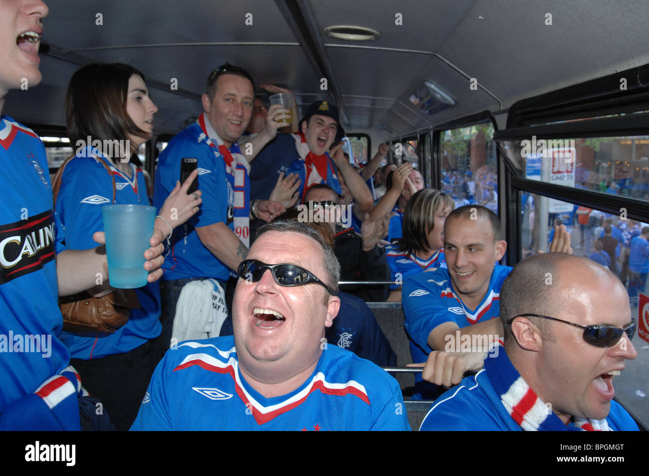 Rangers supporters bus hi-res stock photography and images - Alamy