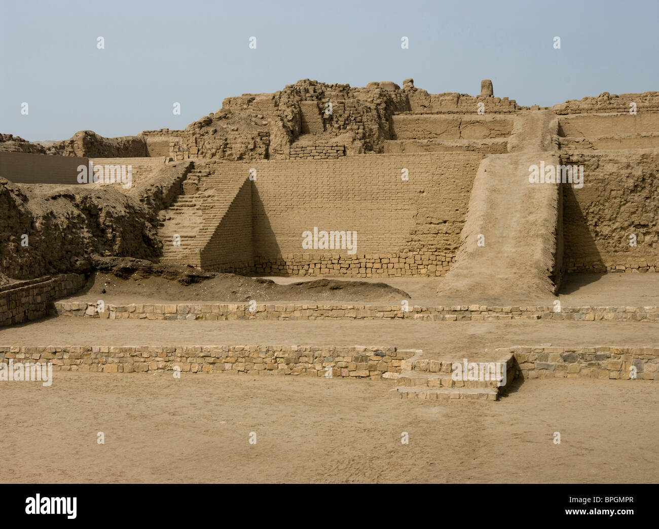 Peru. Lima. Archaeological site of Pachacamac. Ychsma pyramid (200 ...