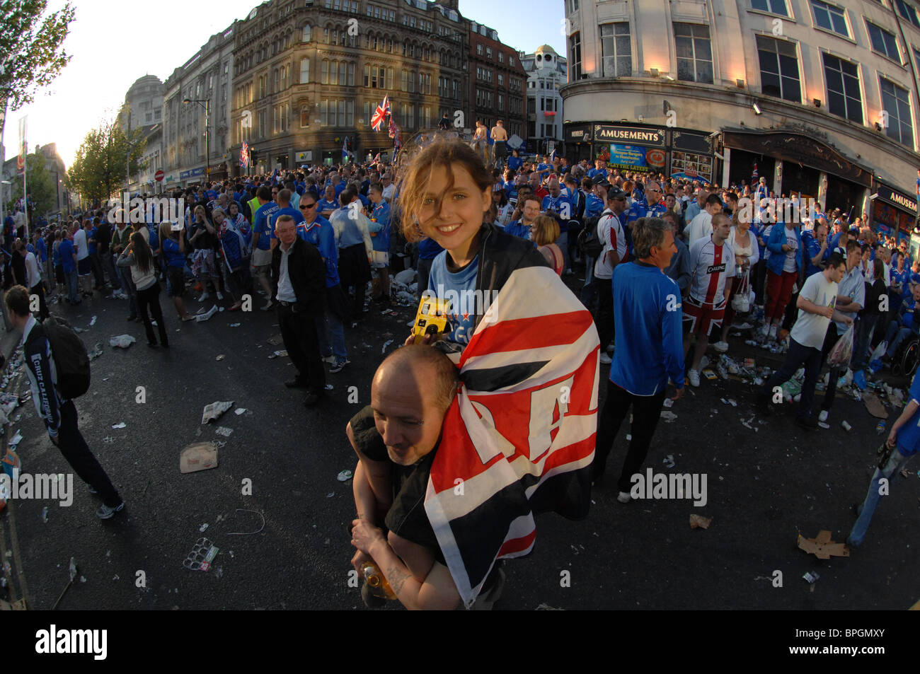 Female rangers football fans in hi-res stock photography and images - Alamy