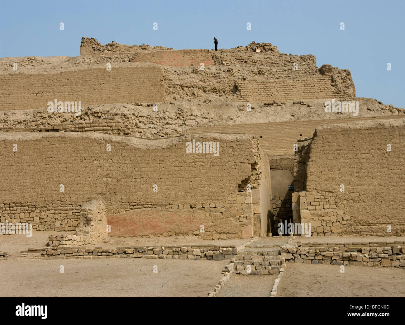 Peru. Lima. Archaeological site of Pachacamac. Temple of the Sun (1450 ...