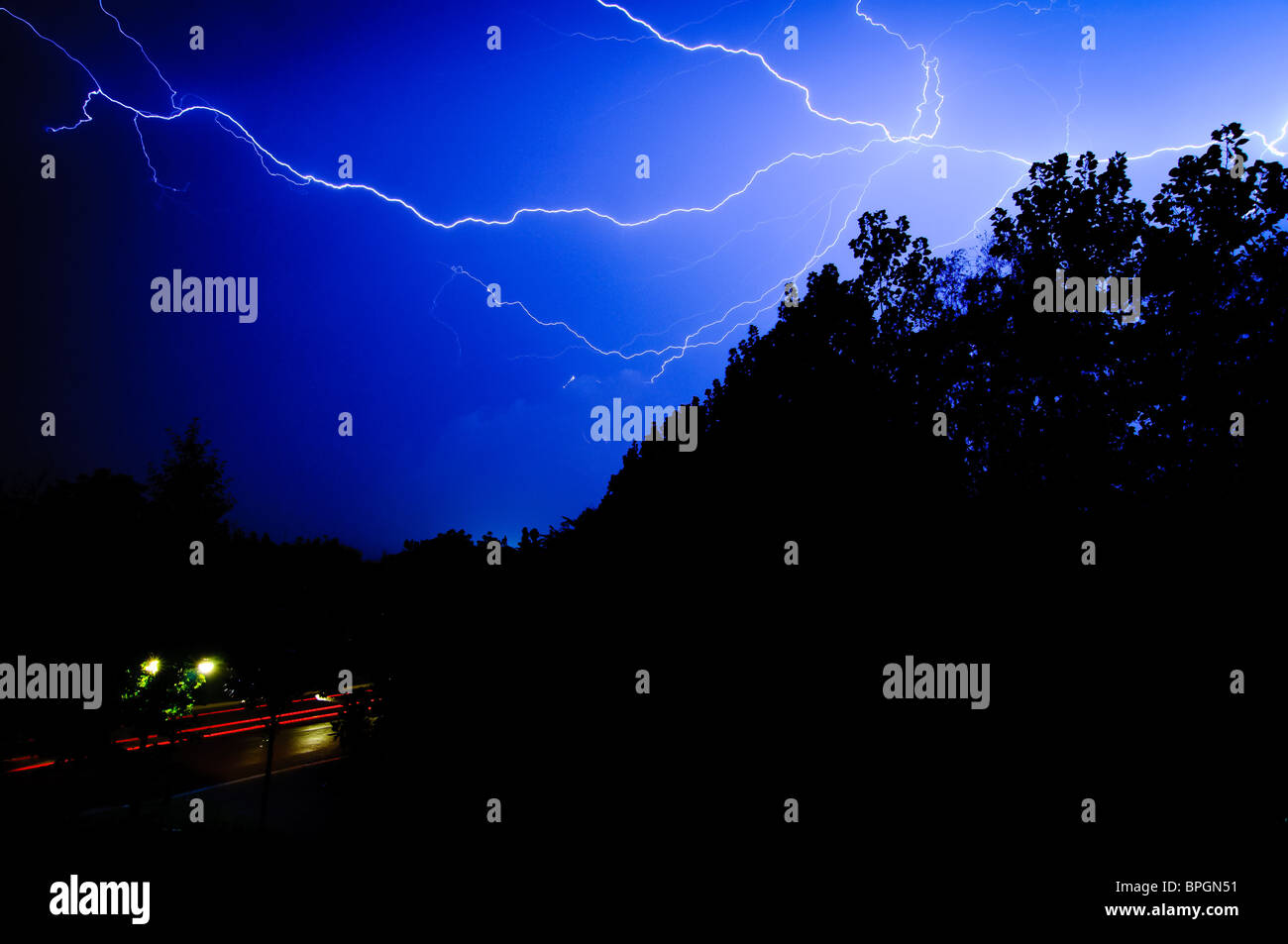 Thunder and lightning across the sky in Nanjing, China Stock Photo - Alamy