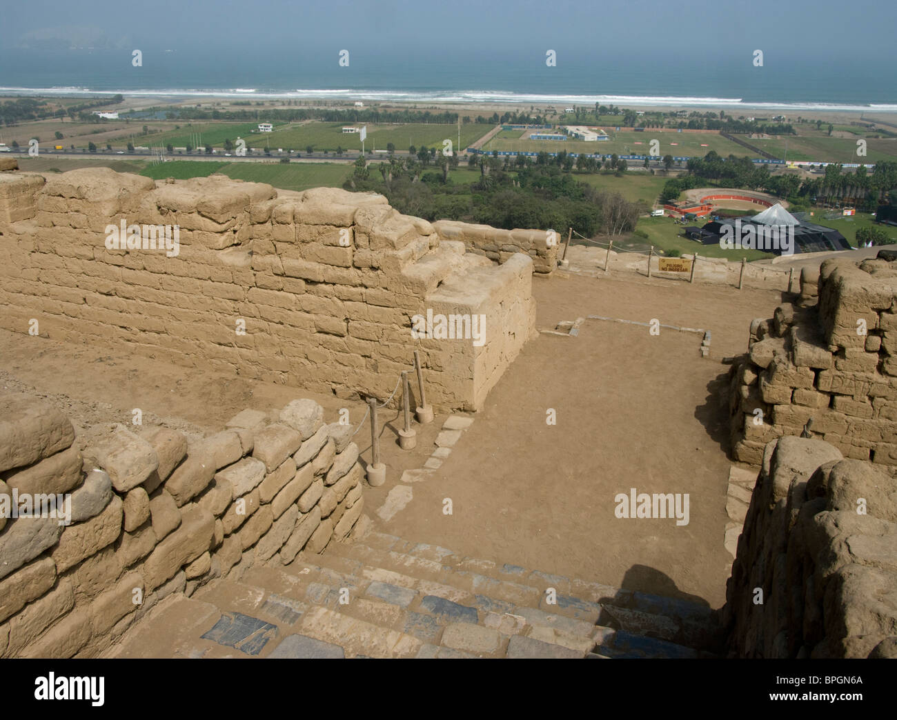 Peru. Lima. Archaeological site of Pachacamac. Temple of the Sun (1450 ...