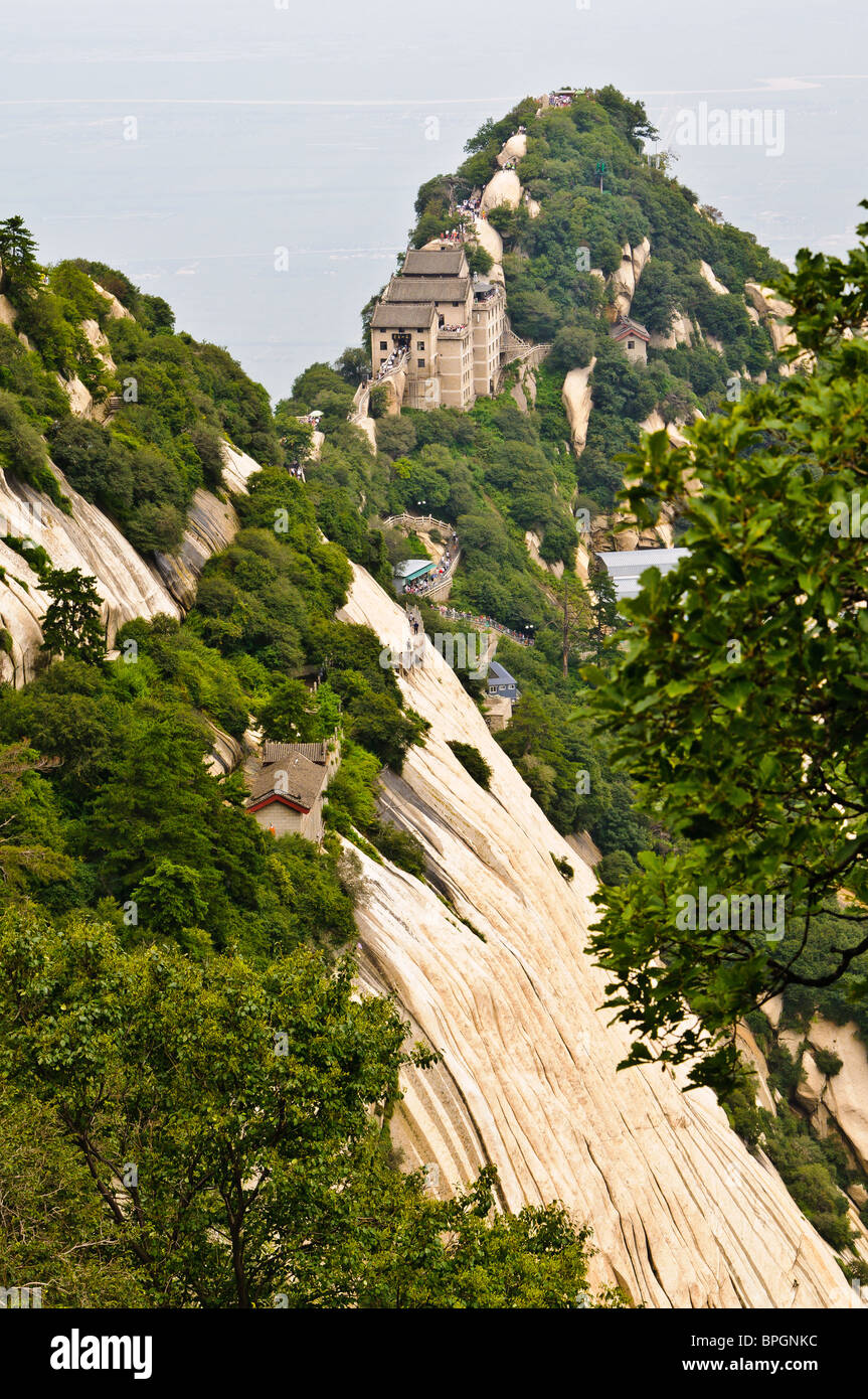 View at the holy mountain Hua Shan, Shaanxi province, China Stock Photo ...