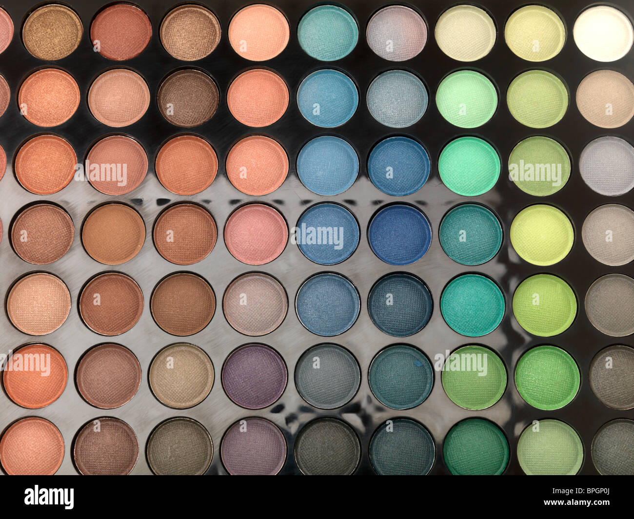 Make-up Palette Different Coloured Eye Shadows Stock Photo - Alamy