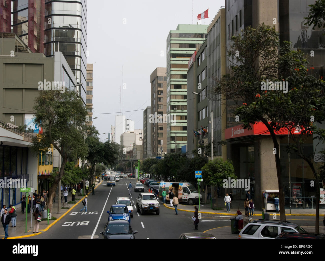 Peru. Lima. Larco avenue. Miraflores district Stock Photo - Alamy