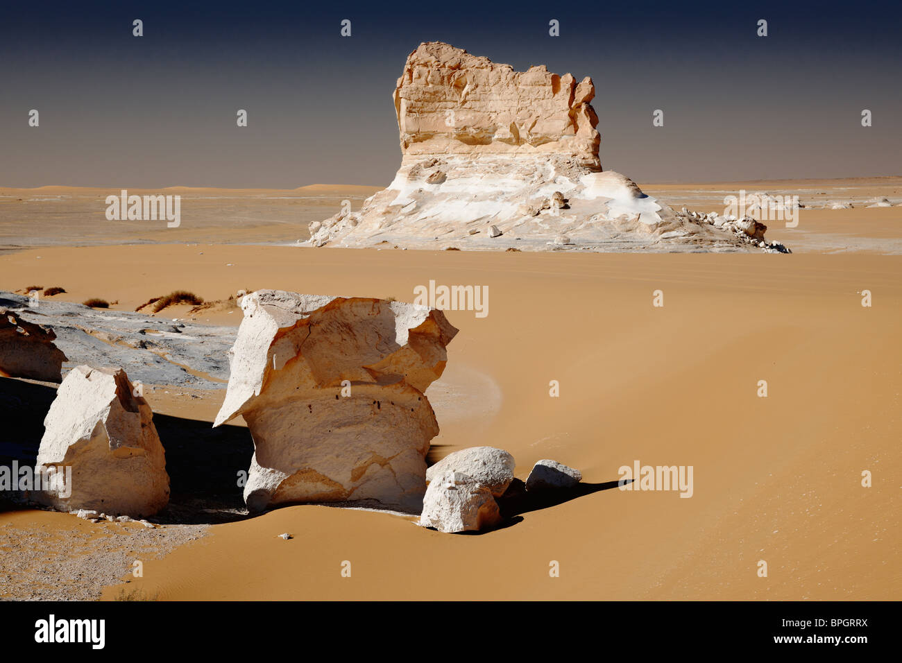 white desert at el Agabat, western desert, Egypt, Africa Stock Photo ...