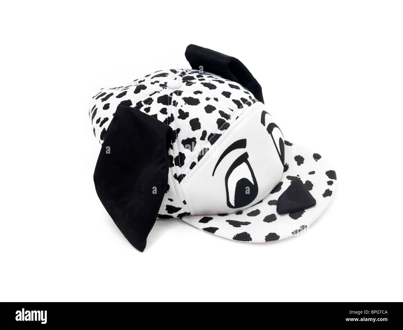 Dalmation Baseball Cap With Ears Stock Photo - Alamy