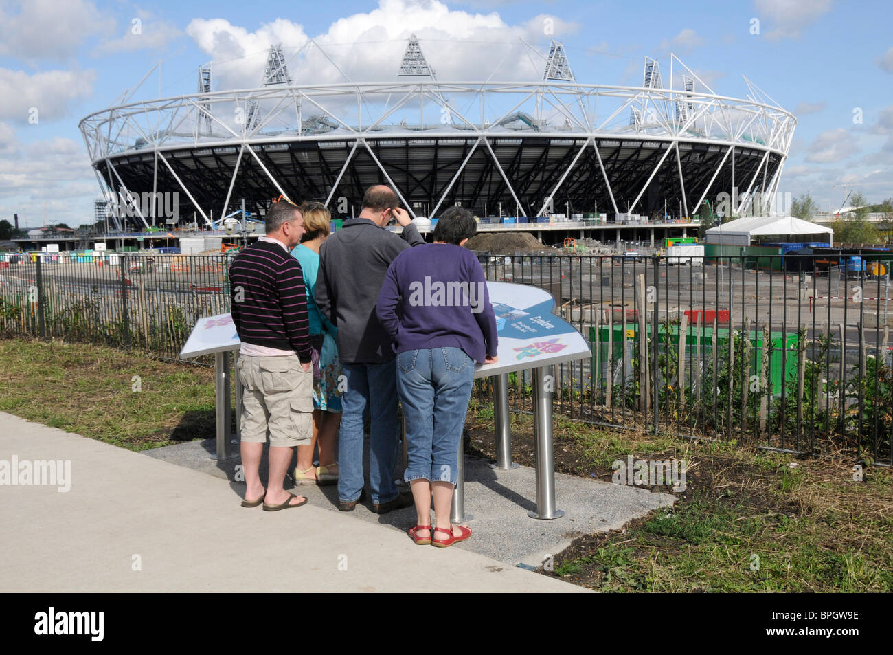 UK LONDON 2012 OLYMPIC STADIUM. VISITORS TAKE A TOUR OF SPORT ...
