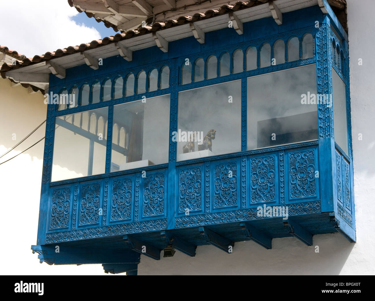 Peru. Cusco. Traditional architecture. Colonial buildings Stock Photo ...