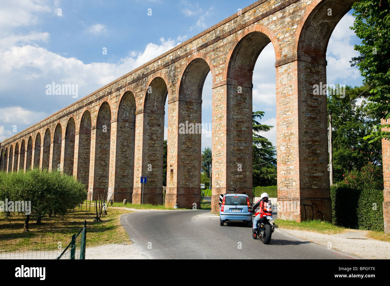 Aqueduct at Guamo, near Lucca, Tuscany, Italy, built by Lorenzo ...