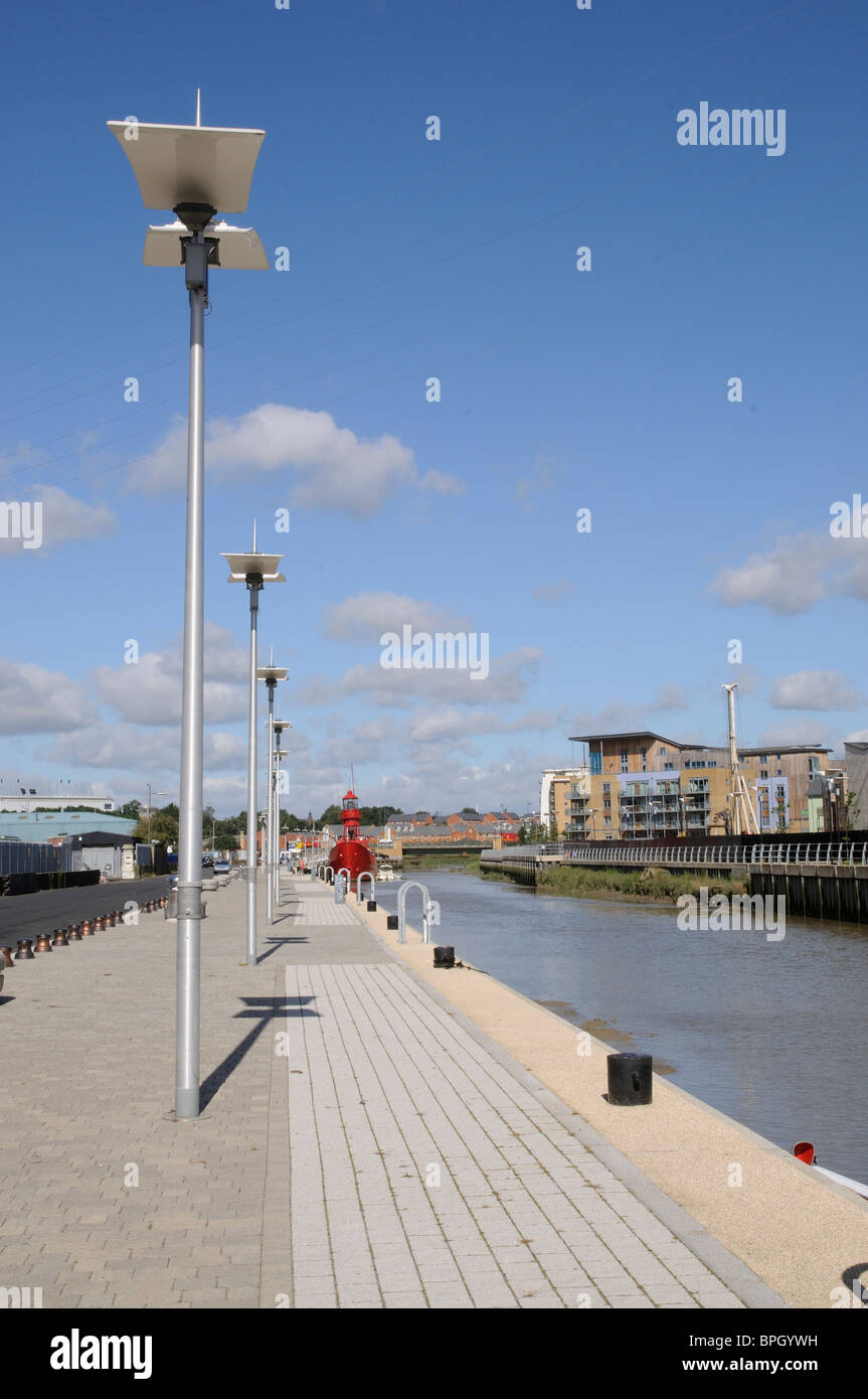 King Edward Quay on the River Colne in Colchester Essex England UK TS ...