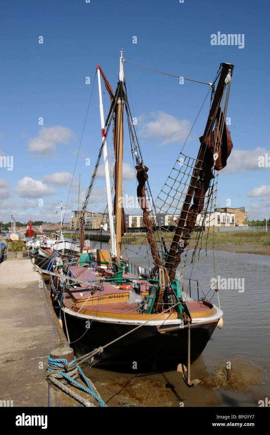 King Edward Quay on the River Colne in Colchester Essex England UK A ...