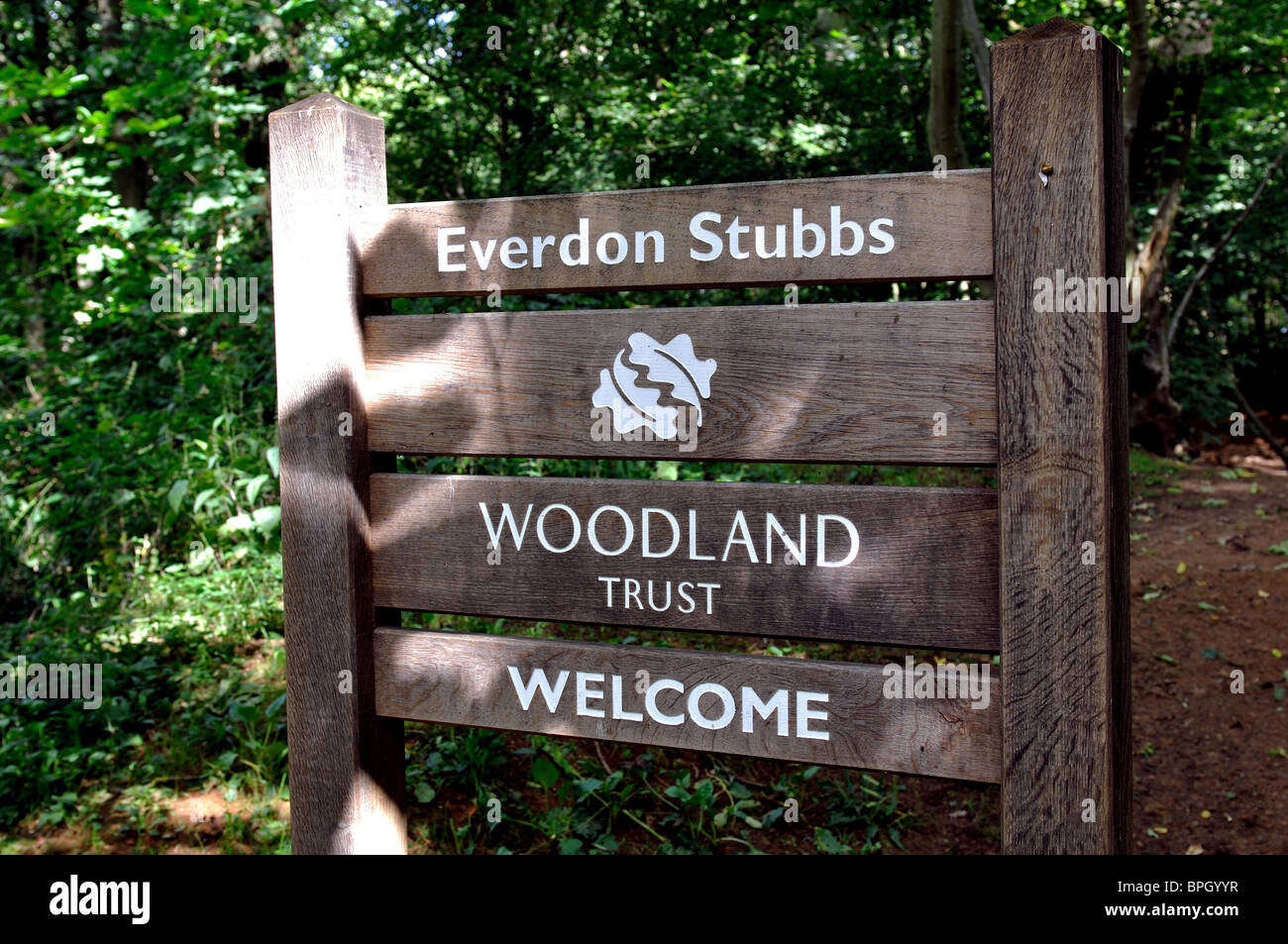 Sign at Everdon Stubbs, Northamptonshire, England, UK Stock Photo - Alamy
